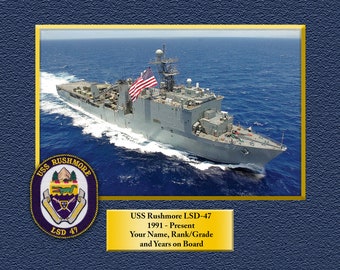 USS SHADWELL LSD15 Custom Personalized 8.5 X 11 Print of US | Etsy