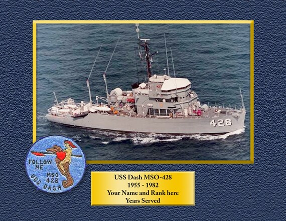 USS DASH MSO428 Custom Personalized 8.5 X 11 Print of US Navy - Etsy