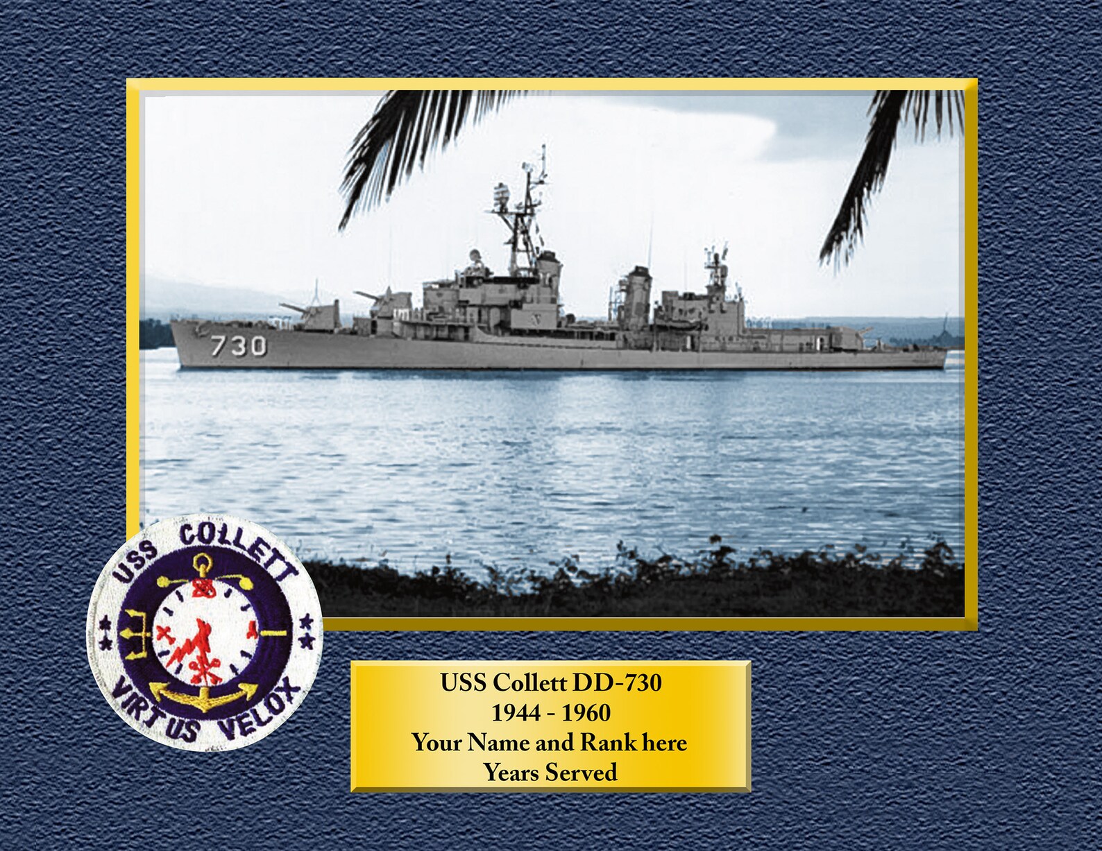 USS Lang FF-1060 Custom Personalized 8.5 X 11 Print of US Navy | Etsy