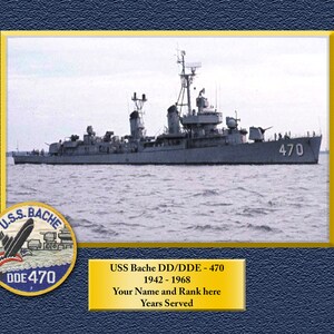 USS Robert H. Mccard DD-822 Custom Personalized 8.5 X 11 Print of US ...