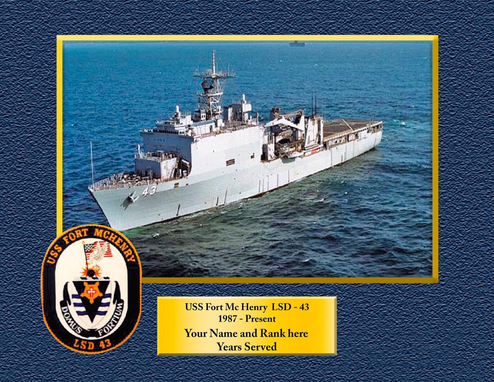 USS Fiske DD/DDR842 Custom Personalized 8.5 X 11 Print of US | Etsy