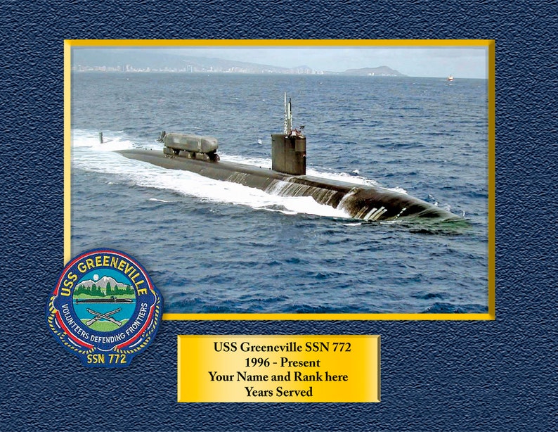 USS Greeneville SSN 772 Custom Personalized 8.5 X 11 Print of - Etsy