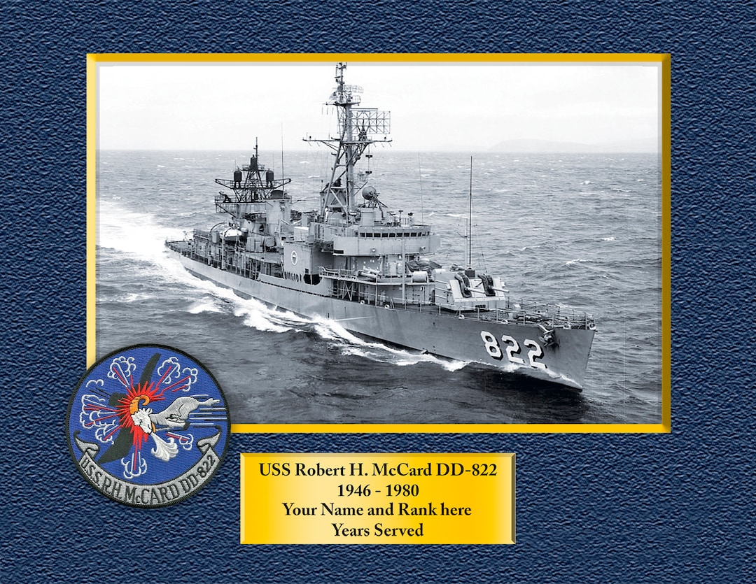 USS Robert H. Mccard DD-822 Custom Personalized 8.5 X 11 Print of US ...