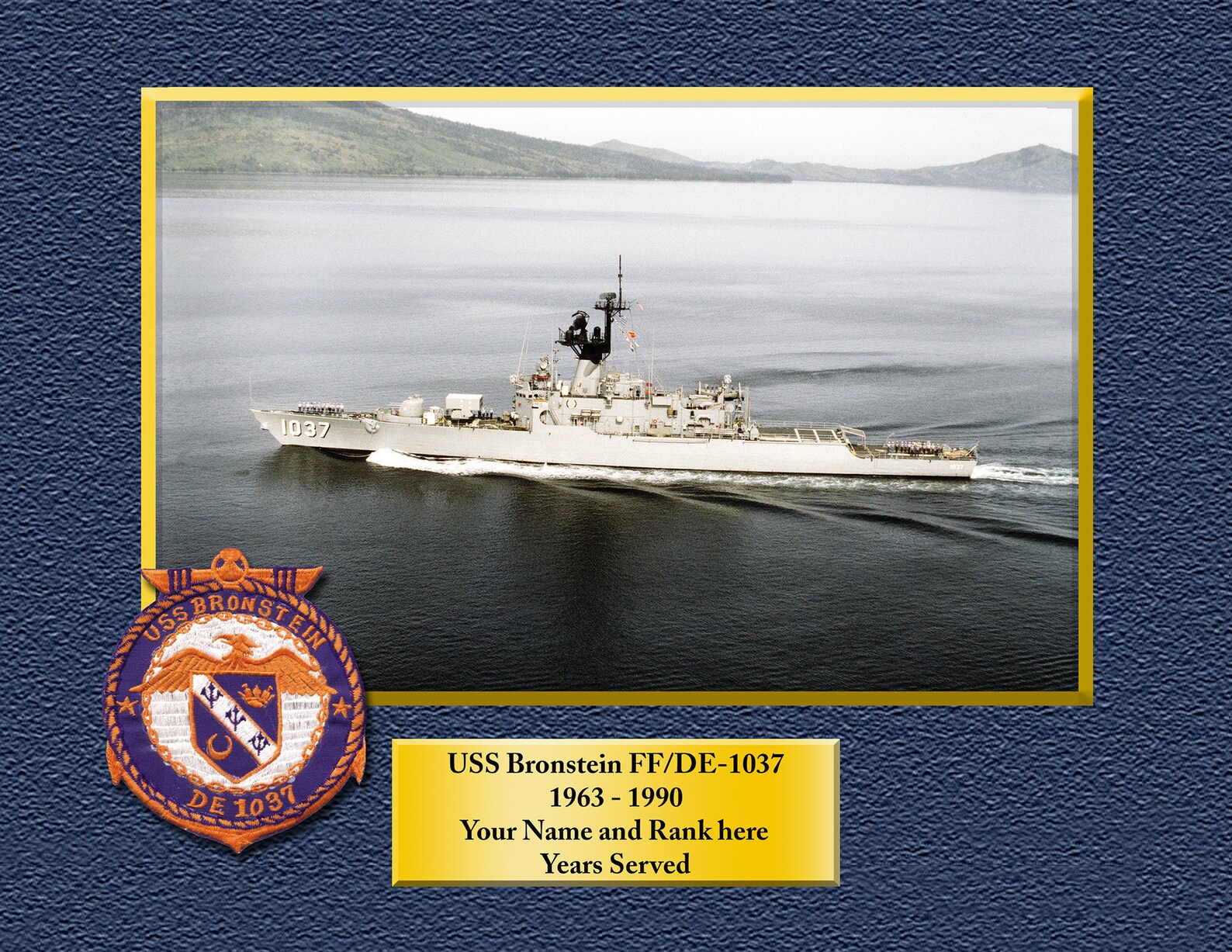 USS Bridget DE 1024 Custom Personalized 8.5 X 11 Print of US Navy Ships ...