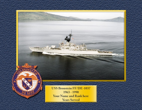 USS Bronstein Ff-de 1037 Custom Personalized 8.5 X 11 Print of - Etsy