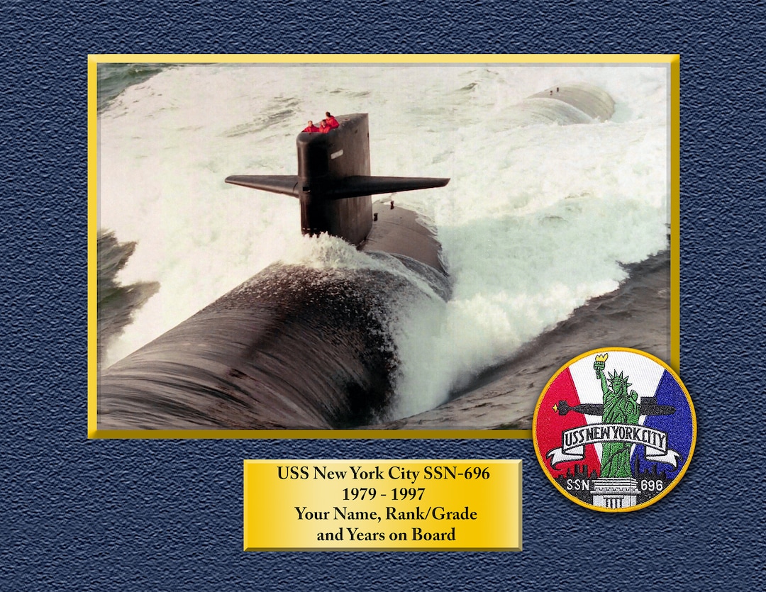 USS New York City SSN-696 Custom Personalized 8.5 X 11 Print of US Navy ...