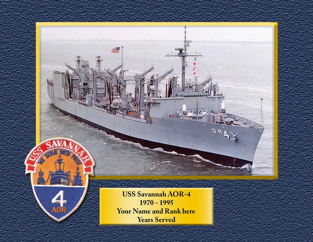 USS SAVANNAH AOR4 Custom Personalized 8.5 X 11 Print of US Navy Ships ...