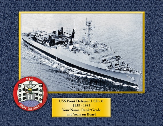 USS Point Defiance LSD31 Custom Personalized 8.5 X 11 Print of - Etsy