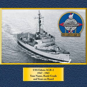 USS Edisto AGB-2 Custom Personalized 8.5 X 11 Print of US Navy Ships ...