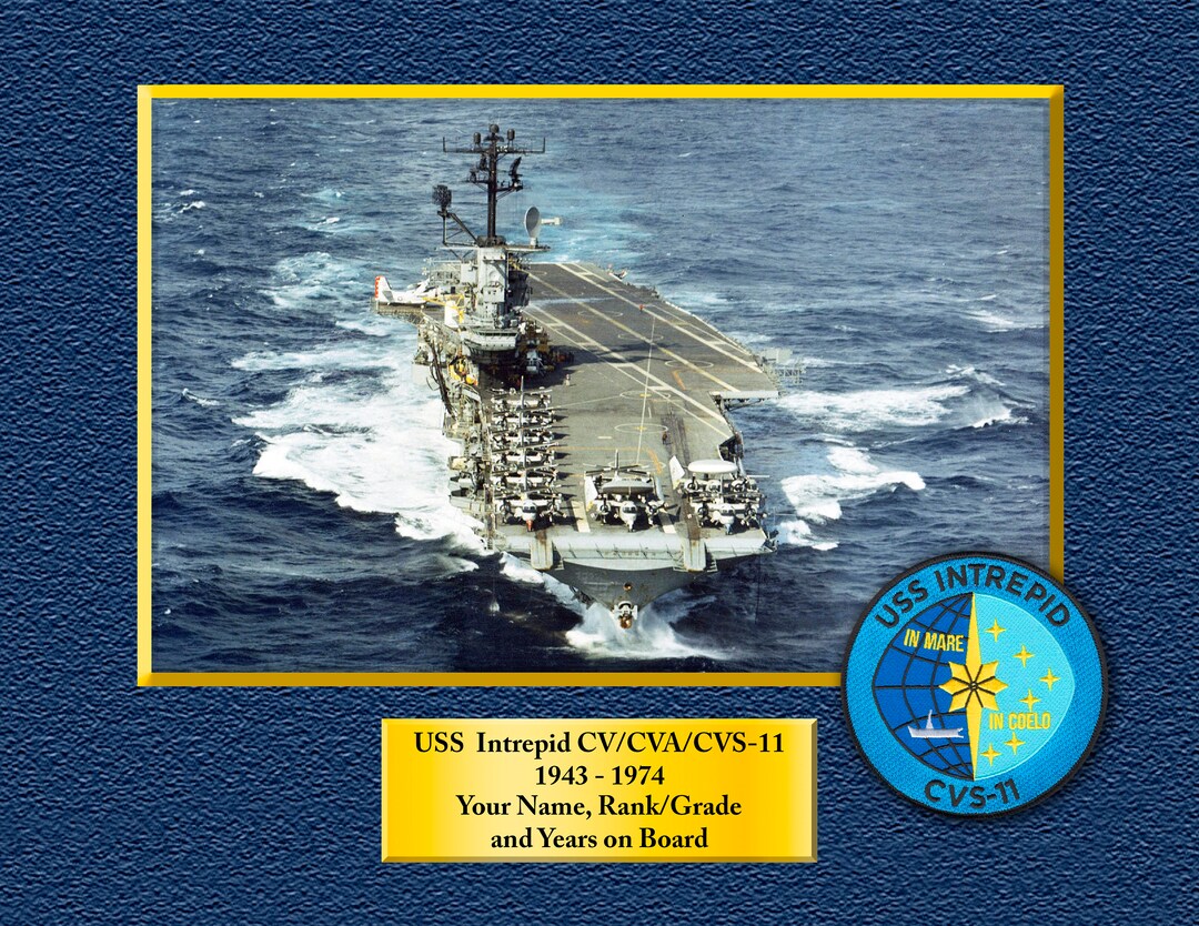 USS Intrepid CVS-11 Custom Personalized 8.5X11 or 11X14 Print on Pro ...