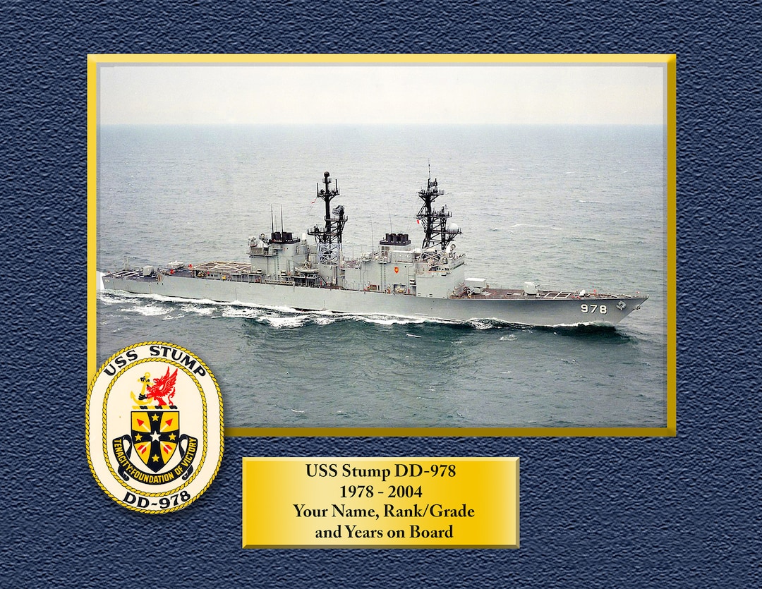 USS Stump DD-978 8.5 X 11 Print of US Navy Ships Unique Gift Idea for ...