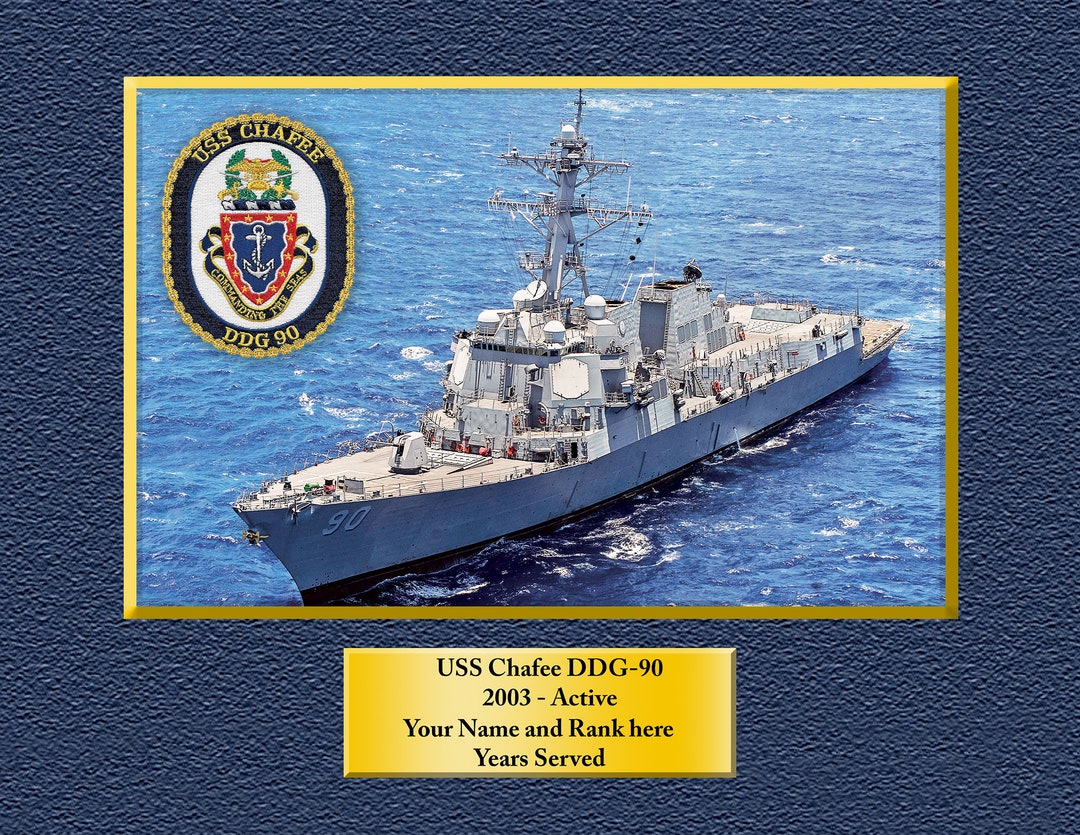 USS Chafee DDG-90 Custom Personalized 8.5 X 11 Print of US Navy Ships ...