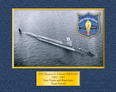 USS Thomas A. Edison SSBN-610 Custom Personalized 8.5 X 11 - Etsy