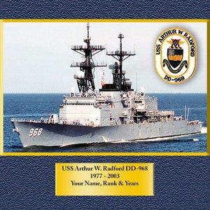 USS Robert H. Mccard DD-822 Custom Personalized 8.5 X 11 Print of US ...