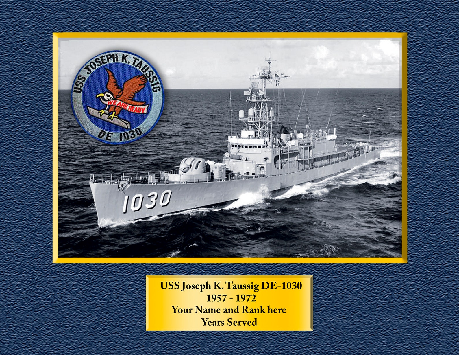 USS John R. Craig DD-885 Custom Personalized 8.5 X 11 Print of | Etsy