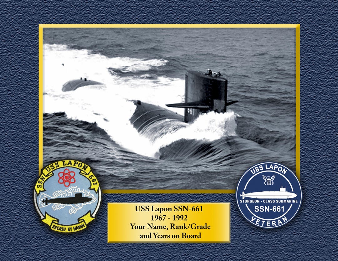 USS Lapon SSN-661 Custom Personalized 8.5 X 11 Print of US Navy Ships ...