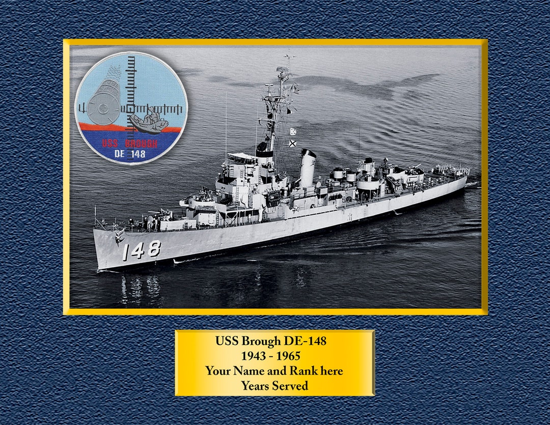 USS Brough DE-148 Custom Personalized 8.5 X 11 Print of US Navy Ships ...