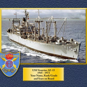 USS Pyro AE-24 Custom Personalized 8.5 X 11 Print of US Navy Ships ...