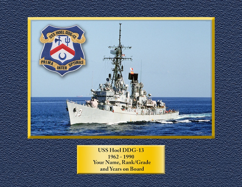 USS Hoel DDG-13 Custom Personalized 8.5 X 11 Print of US Navy - Etsy