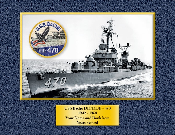 USS Bache DD-DDE470 Custom Personalized 8.5 X 11 Print of US | Etsy