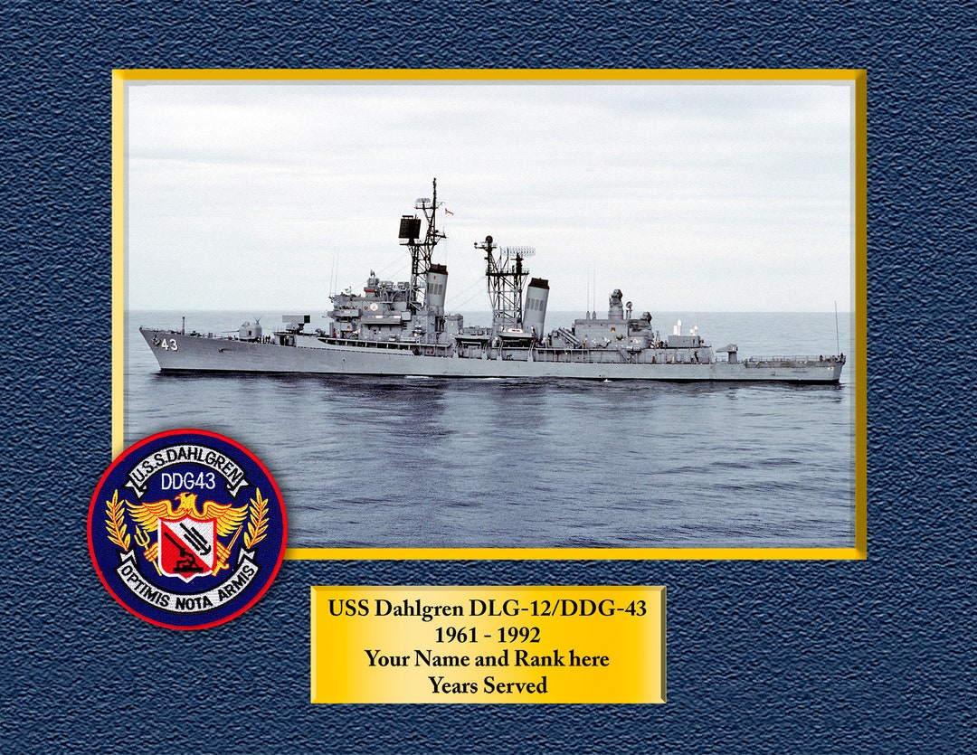 USS Dahlgren Dlg-12-ddg-43 Custom Personalized 8.5 X 11 Print of US ...