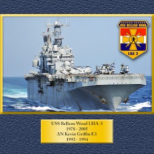 USS Belleau Wood LHA-3 Custom Personalized 8.5X11 or 11X14 Print on Pro ...