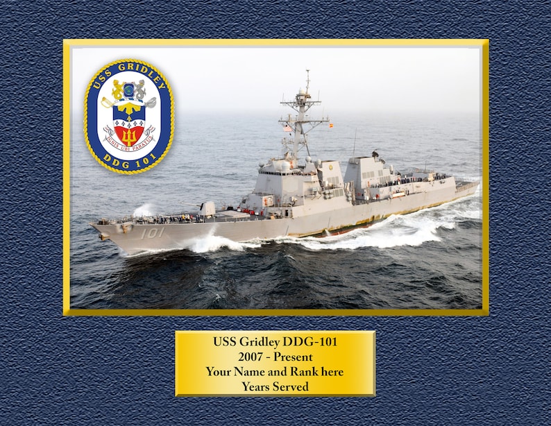 USS Gridley DDG-101 Custom Personalized 8.5 X 11 Print of US - Etsy