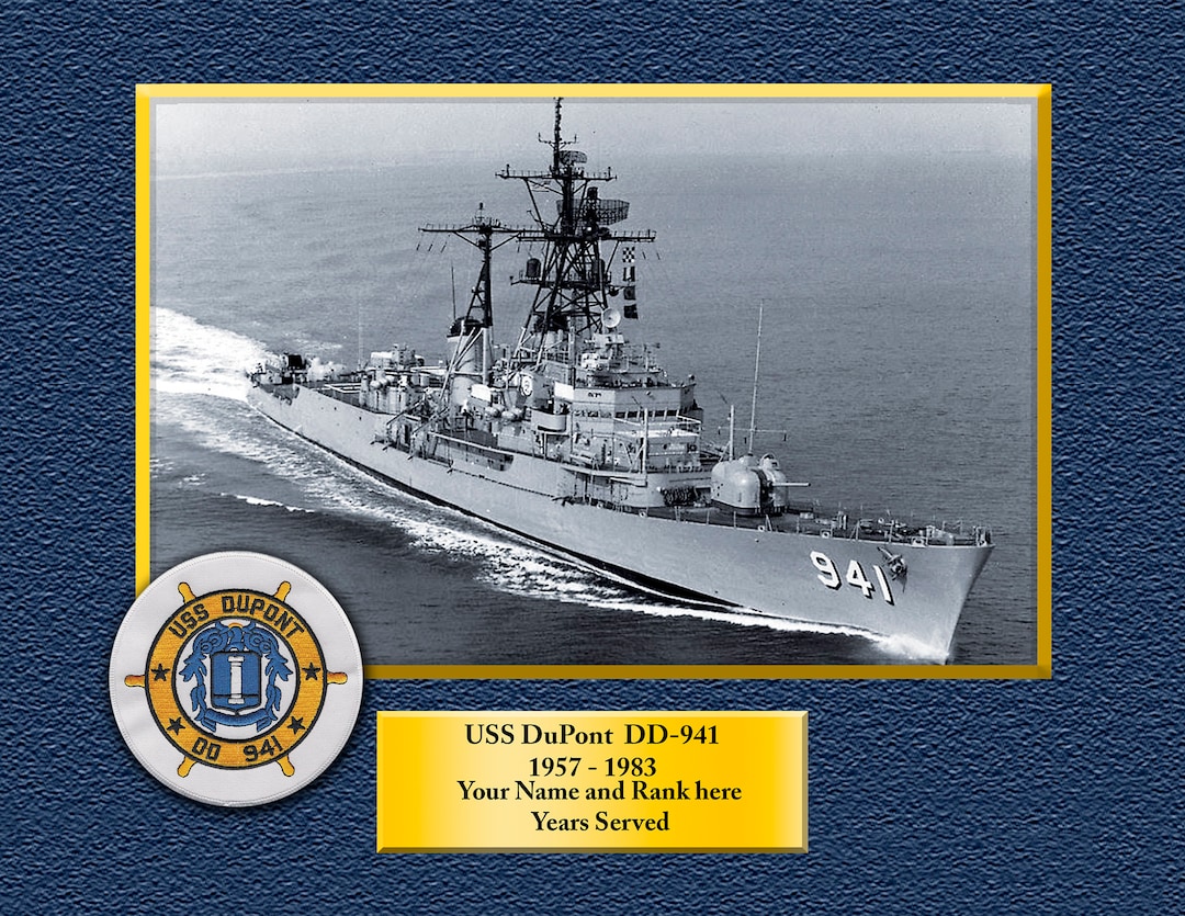 USS Dupont DD941 Custom Personalized 8.5 X 11 Print of US Navy Ships ...
