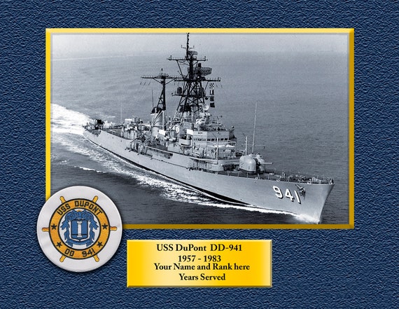 USS Dupont DD941 Custom Personalized 8.5 X 11 Print of US Navy | Etsy