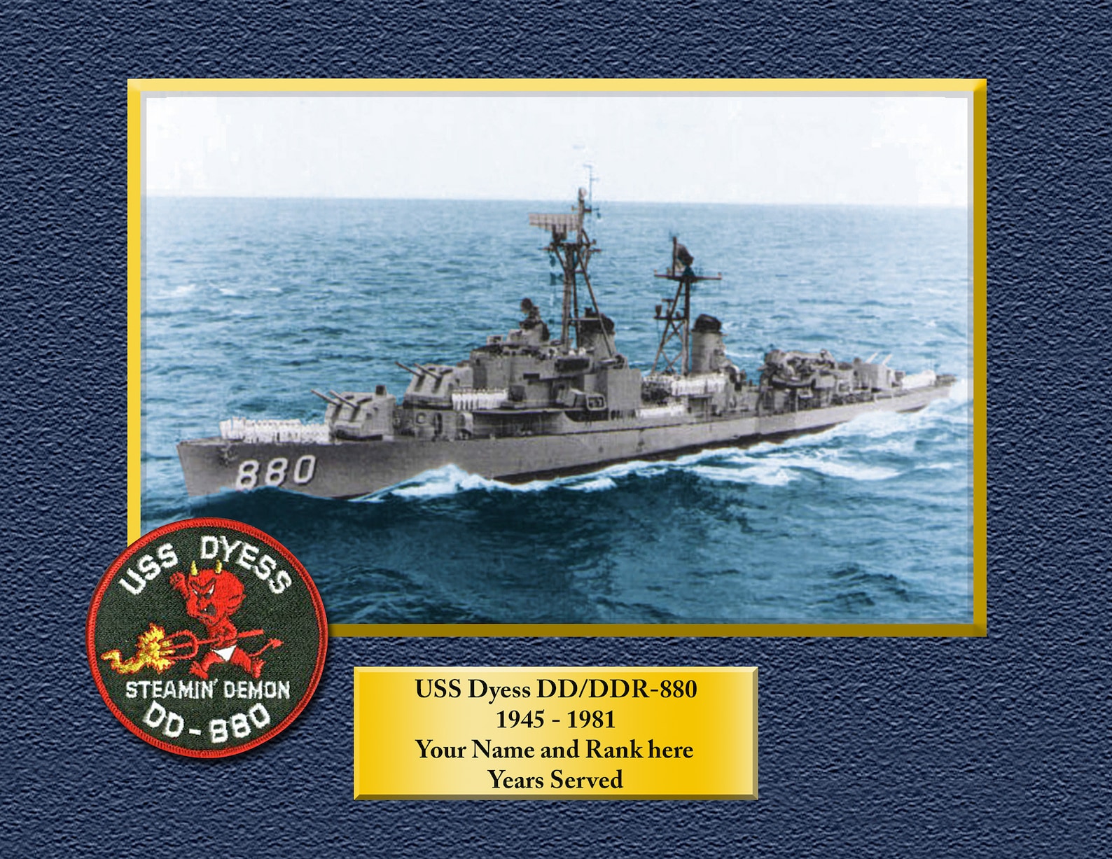 USS Bryce Canyon AD-36 Custom Personalized 8.5 X 11 Print of | Etsy