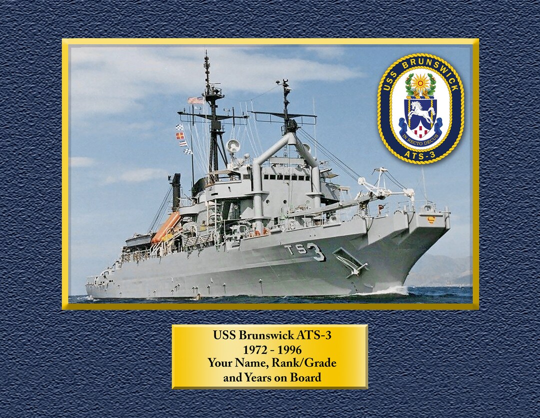 USS Brunswick ATS-3 Custom Personalized 8.5 X 11 Print of US Navy Ships ...