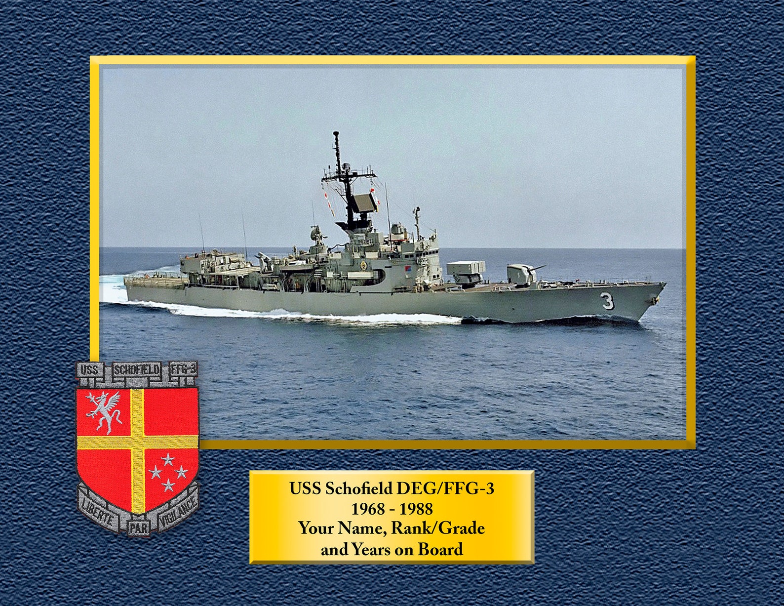 USS Schofield DEG/FF3 Custom Personalized 8.5 X 11 Print of US | Etsy
