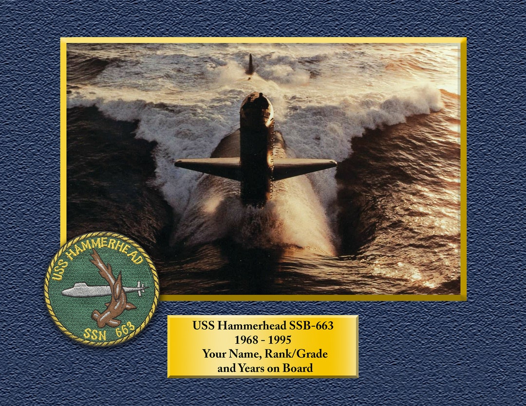 USS Hammerhead SSN-663 Custom Personalized 8.5 X 11 Print of US Navy ...