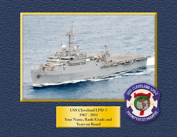 USS Cleveland LPD-7 Custom Personalized 8.5 X 11 Print of US | Etsy