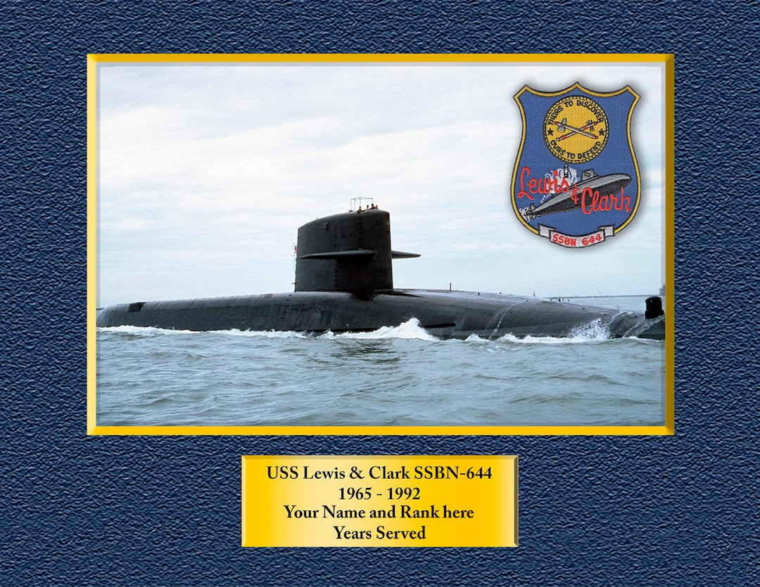 USS Lewis and Clark SSBN644 Custom Personalized 8.5 X 11 Print of US ...