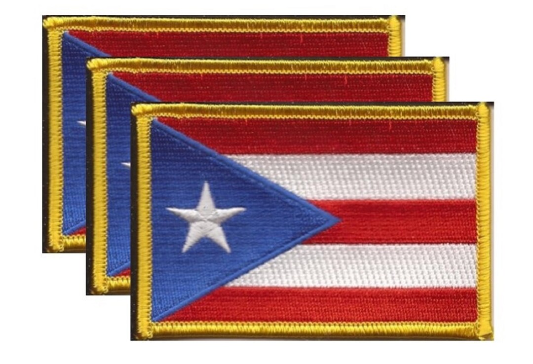 Pack of 3 Puerto Rico Patches 3.50 X 2.25 Three - Etsy