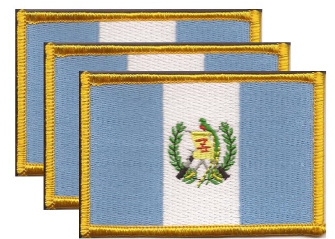 Pack of 3 Guatemala Patches 3.50" X 2.25", Three International ...