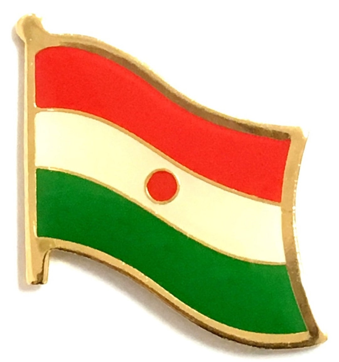 Pack of 3 Niger World Flag Lapel Pin Badges Three Patriotic Country Hat ...