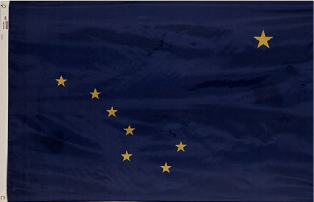 Made in the USA! 3' X 5' Nylon Alaska Flag With Canvas Header and Heavy ...