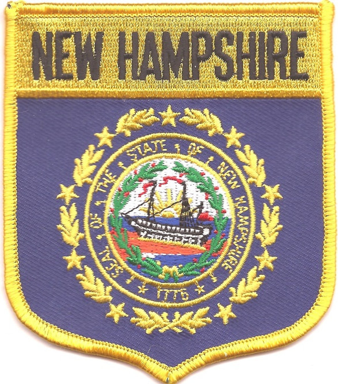 World Flags Direct New Hampshire Shield Patch Measure 3 1/8' X 3 1/2 ...
