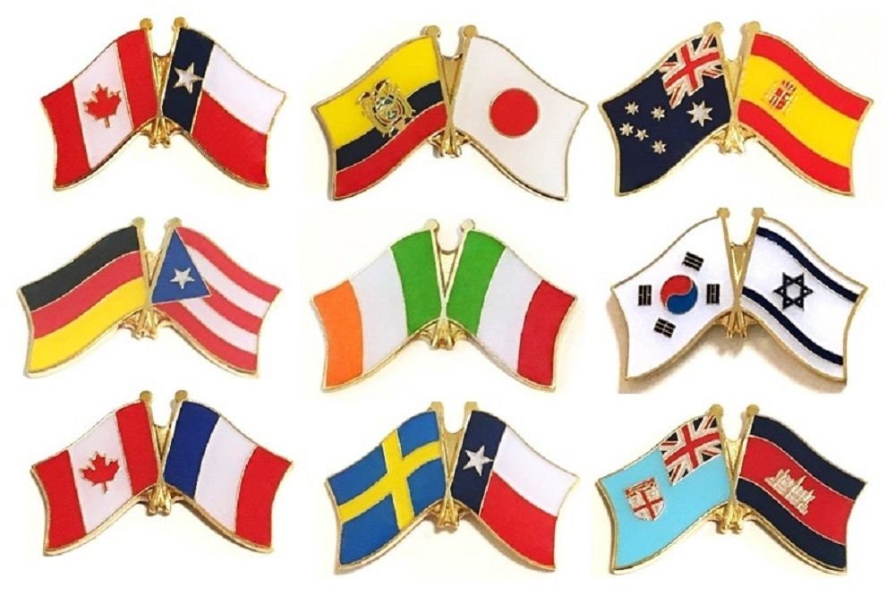 Pack of 100 Custom Flag Lapel Pins Single or Double, Send Design and We ...