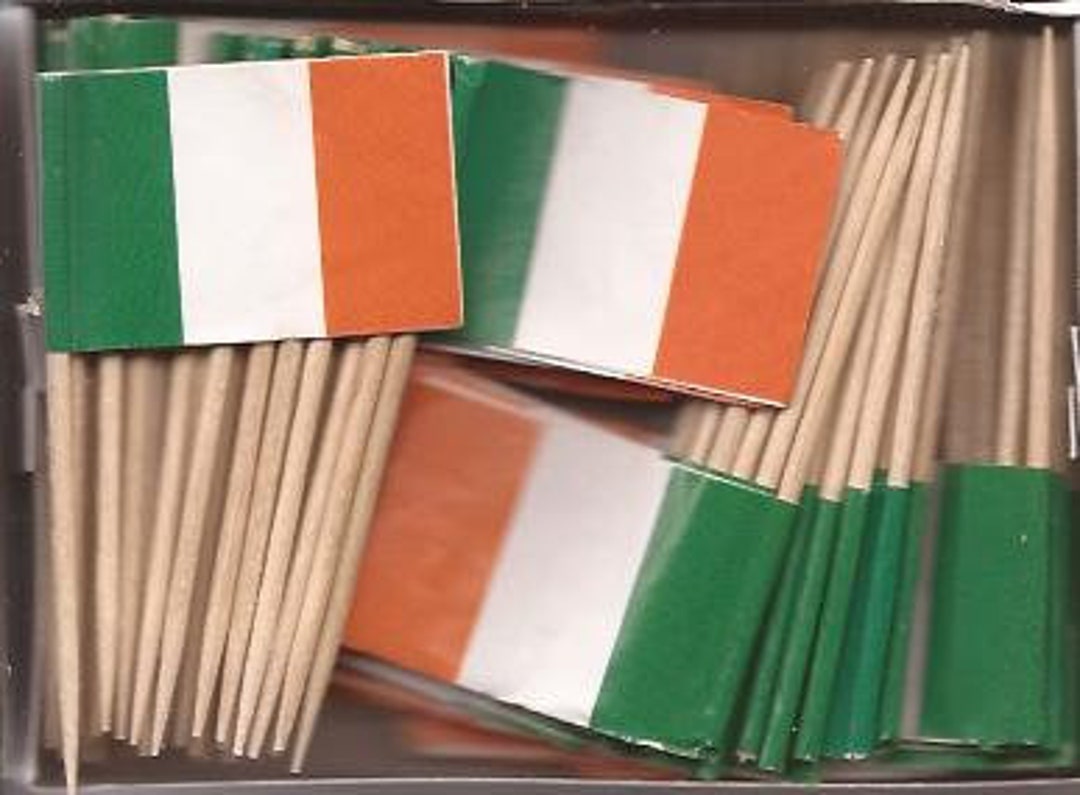 100 Ireland Cupcake Toothpick Flags 100 Small Mini Irish Flag - Etsy