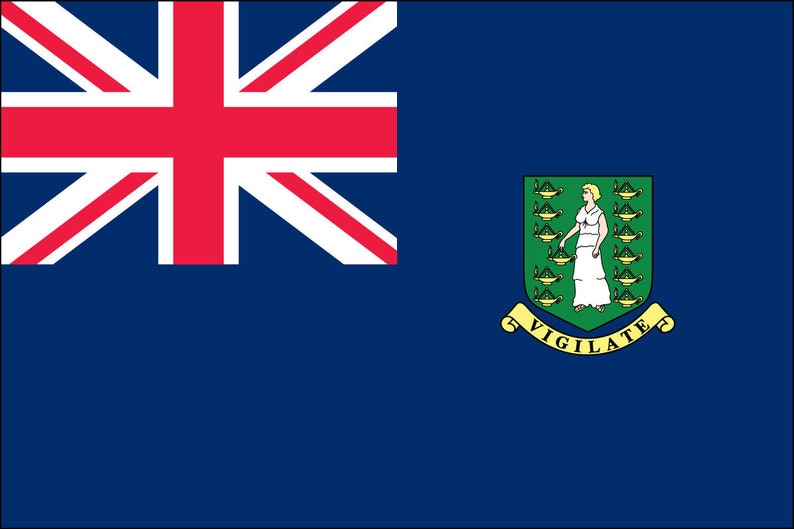 3x5 Foot (90x150 Cm) British Virgin Islands Polyester Indoor/outdoor ...