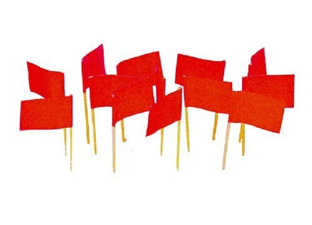 100 Solid Red Cupcake Toothpick Flags 100 Small Mini Red Flag - Etsy