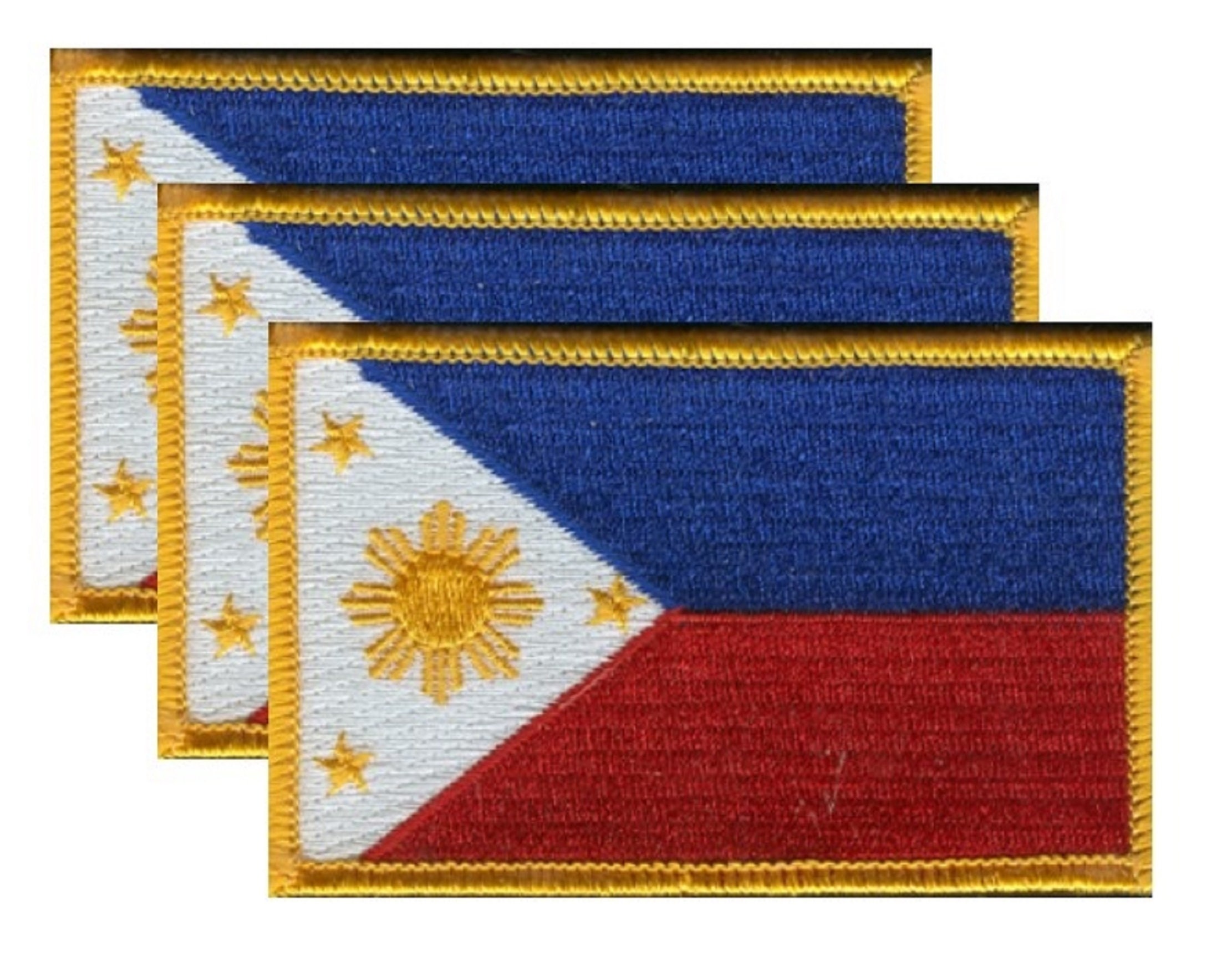 Pack of 3 Philippines Patches 3.50 X 2.25 Three - Etsy UK
