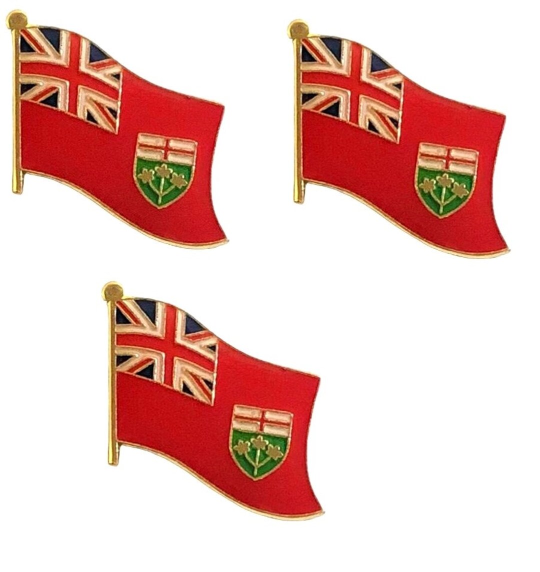 Pack of 3 Ontario Flag Lapel Pin Badges Three Canadian - Etsy