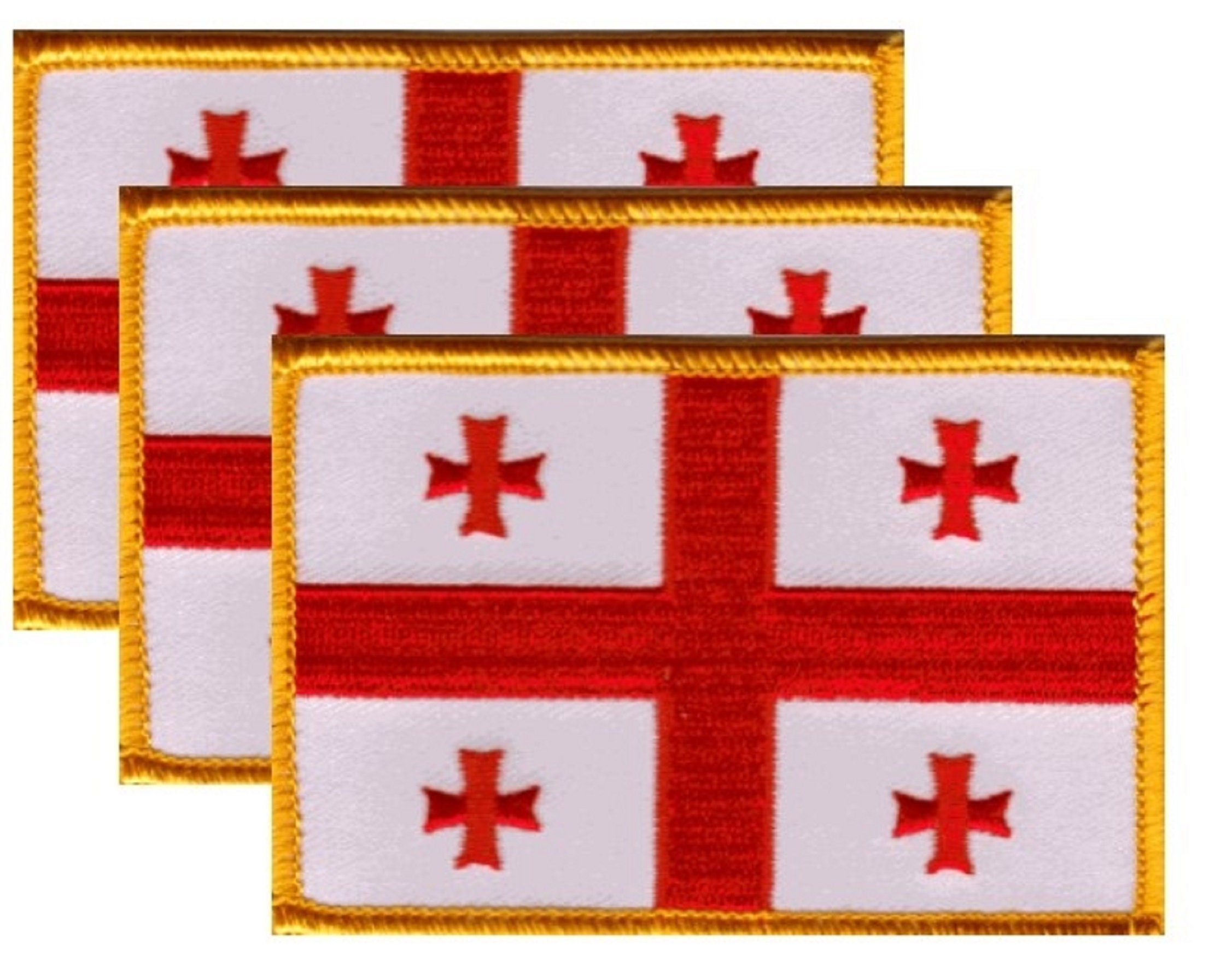 Pack of 3 Georgia Republic Patches 3.50 x 2.25, Three International ...