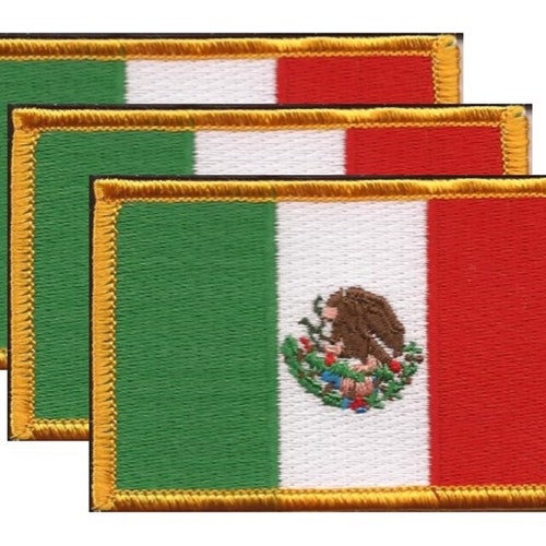 Mexican Flag Patch Mexico iron On 100% Quality Embroidered - Etsy