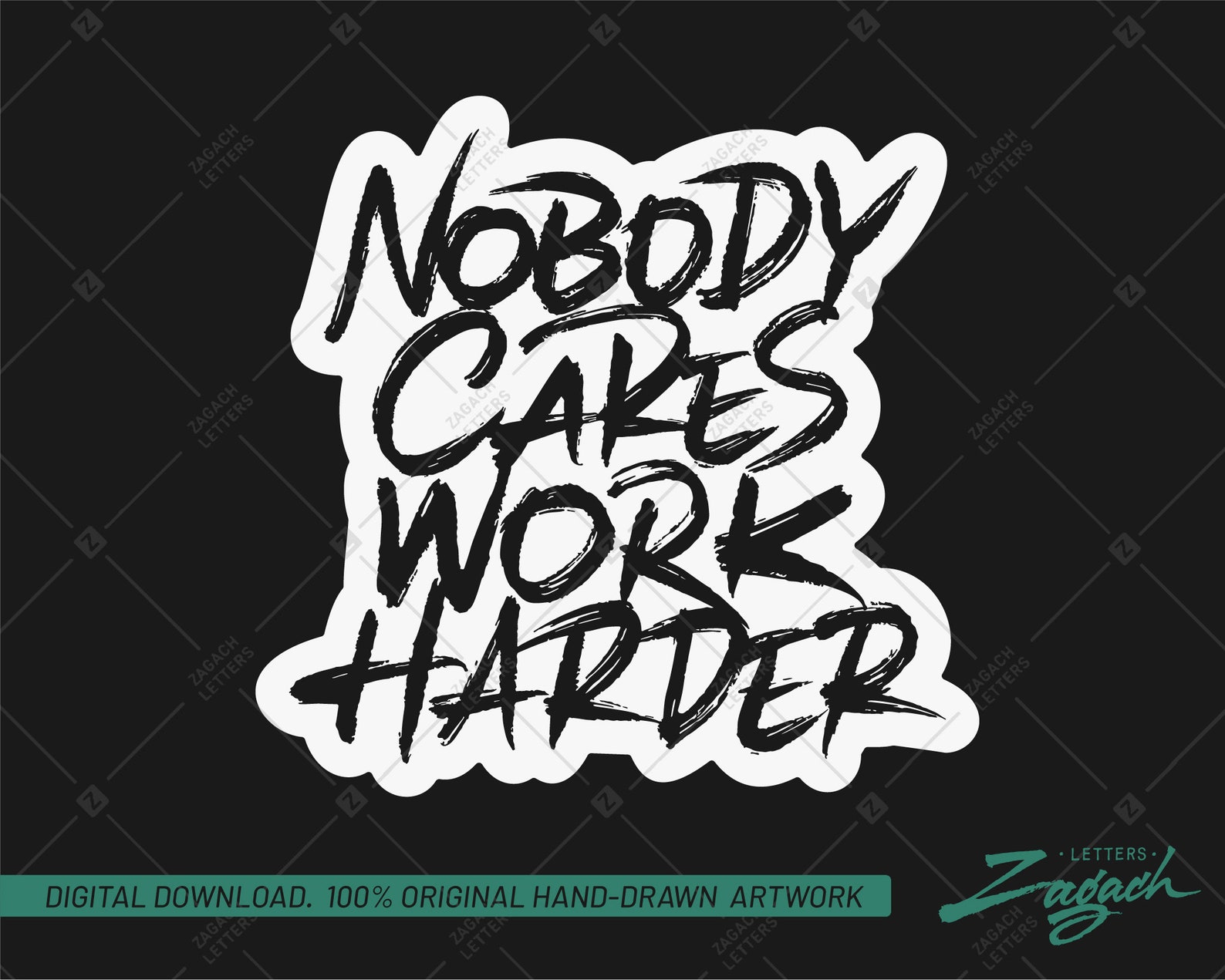 Nobody Cares Work Harder SVG - Etsy