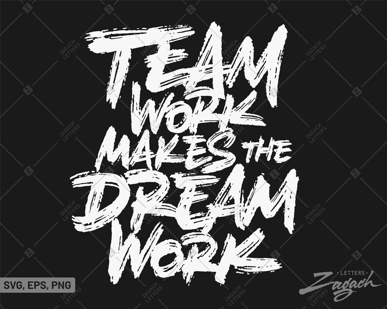 Team Work Makes the Dream Work SVG PNG - Etsy